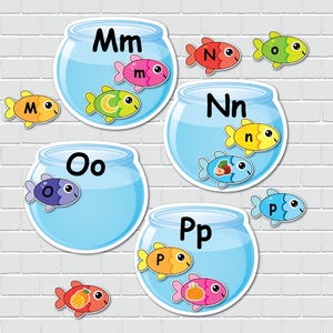 Fish ABC Matching Activity for Kids, Alphabet Busy Book, Preschool ...