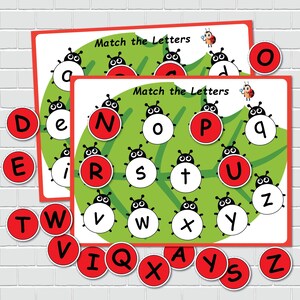 Ladybug ABC Matching Activity for Kids, Alphabet Busy Book, Preschool ...