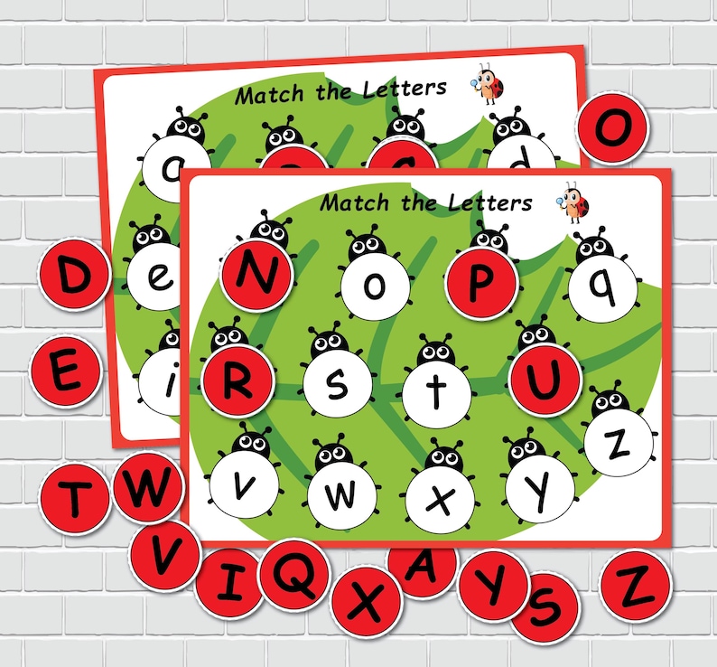 Ladybug ABC Matching Activity: Preschool Learning (digital Download) - Etsy