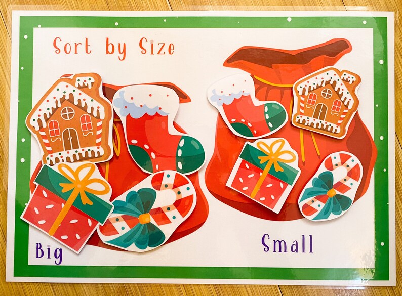 Christmas Busy Book for Toddler. Preschool Learning Binder. Pre-k ...
