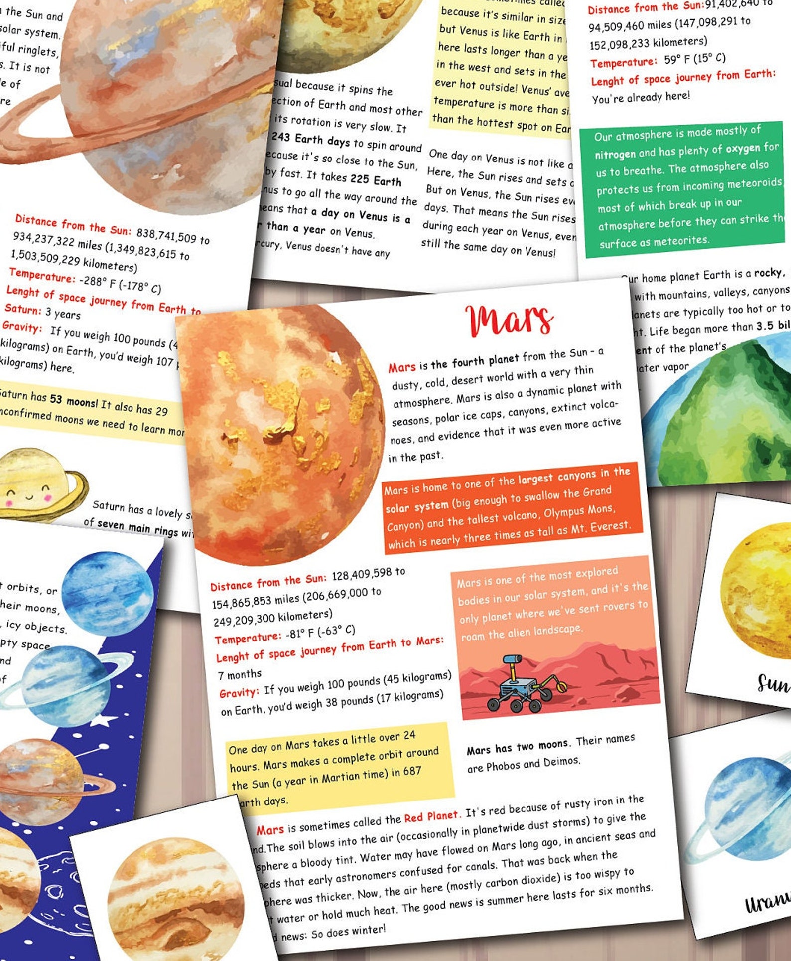 Solar System Unit Study Homeschool Outer Space Learning - Etsy