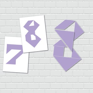 Tangram Numbers, Logic Puzzle for Preschool and Kindergarten ...