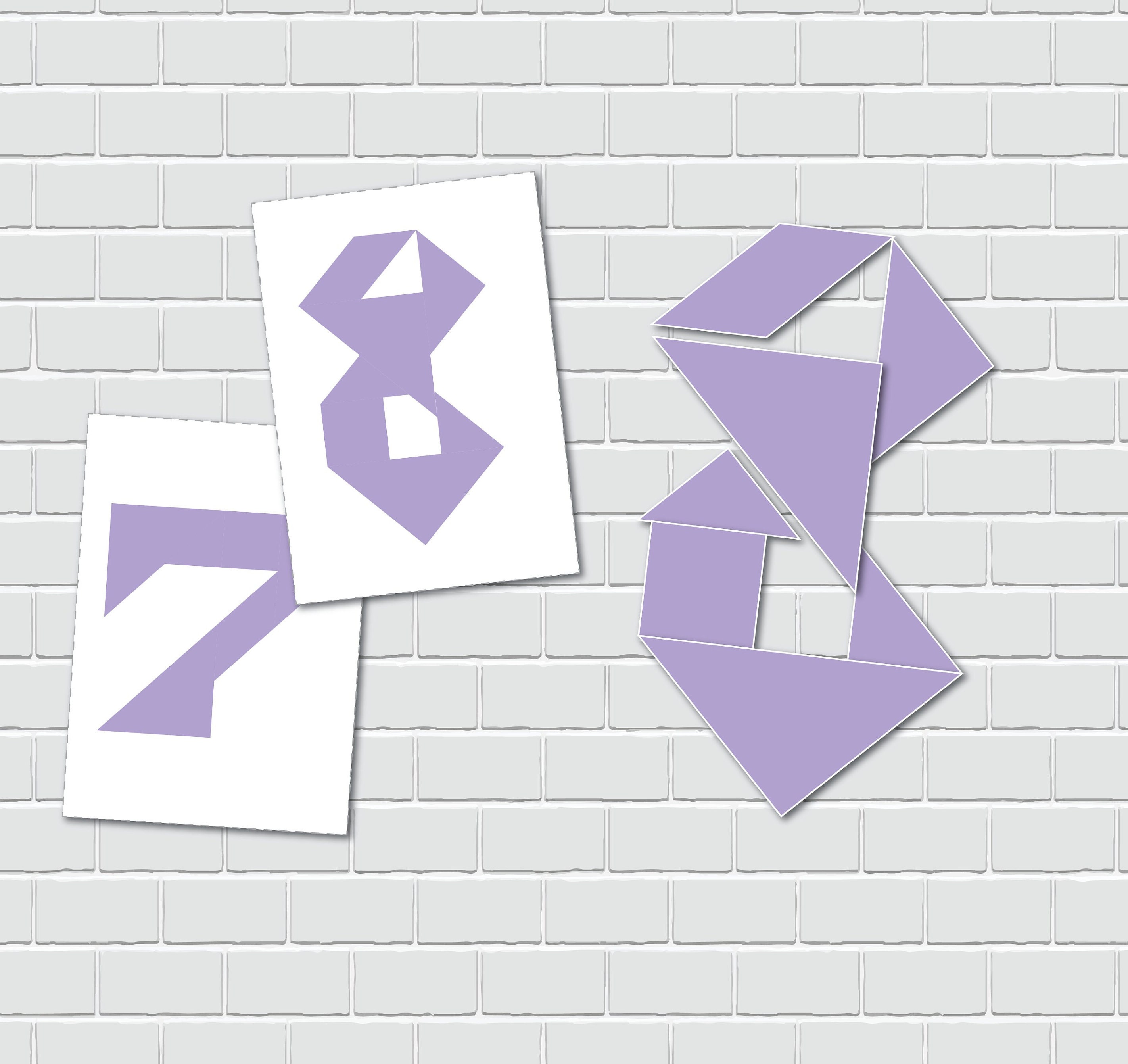 Tangram Numbers, Logic Puzzle for Preschool and Kindergarten ...
