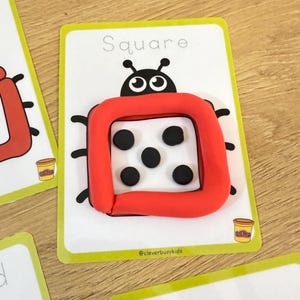 Ladybug Shapes Play Dough Mats, Summer Play Doh Activity, Preschool ...