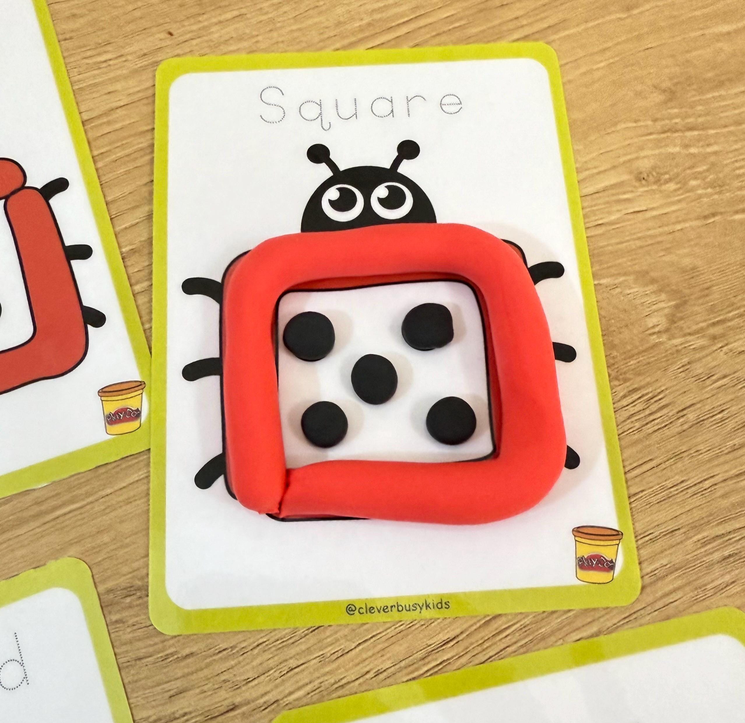 Ladybug Shapes Play Dough Mats, Summer Play Doh Activity, Preschool ...