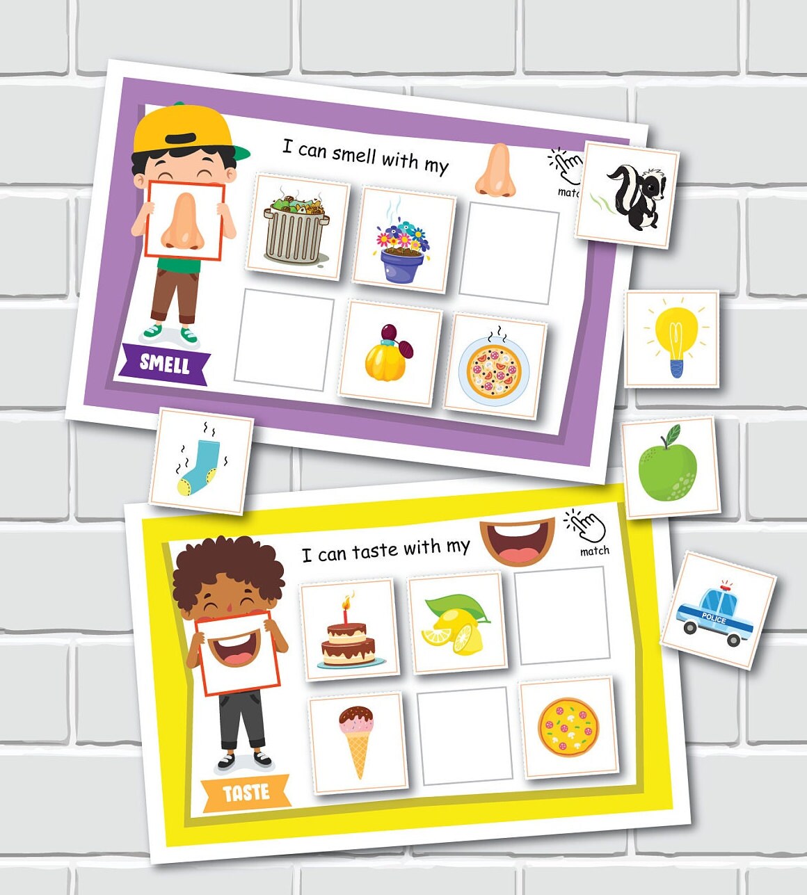 Five Senses Sorting Mats Printable Activity 5 Senses - Etsy Australia