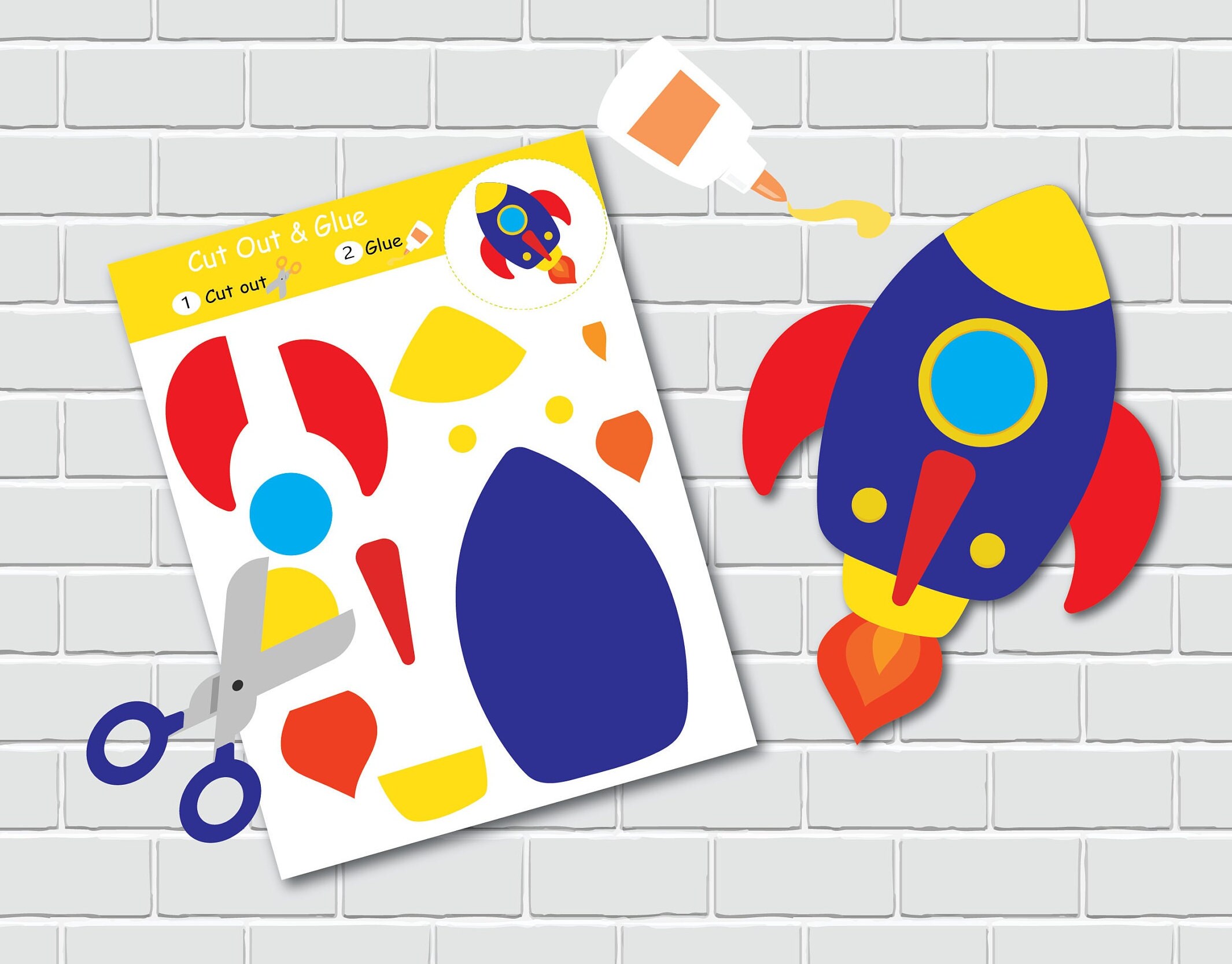 Cut Out and Glue. Transportation Theme Scissors Practice for Kids ...