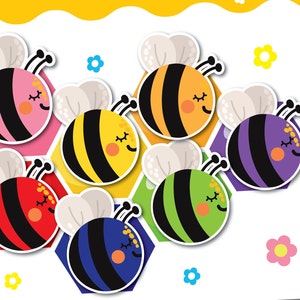 Bee Color Matching Activity, Toddler Printable, Montessori Materials ...