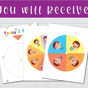 Emotions Wheel Printable Activity for Boys, Kids Feelings, Emotions ...