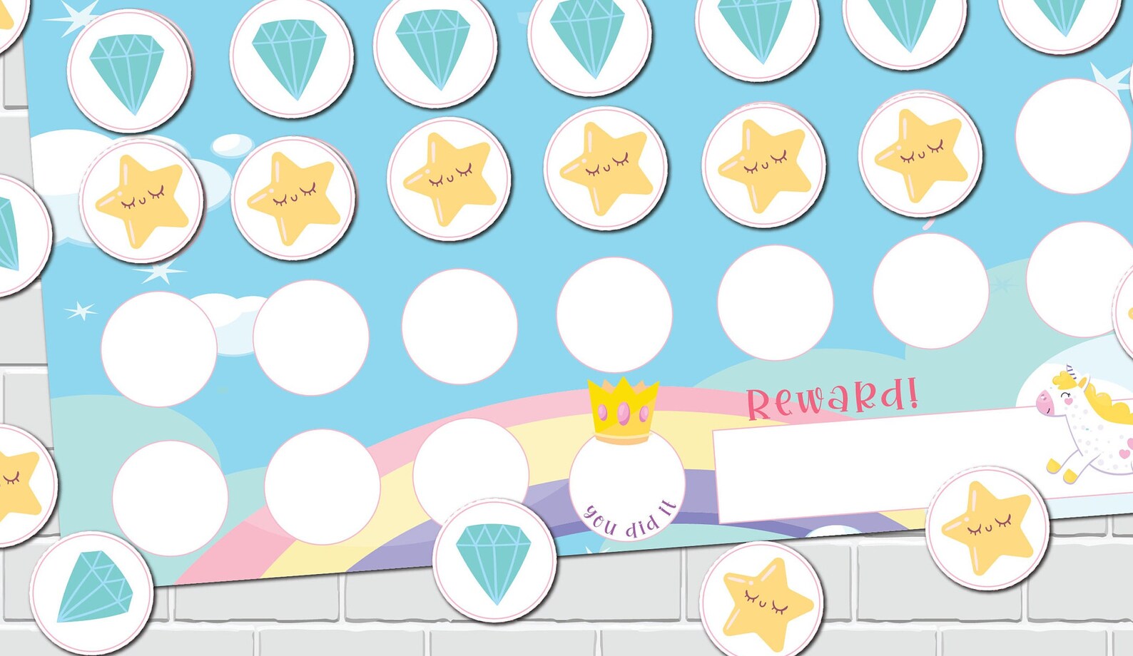 Unicorn Reward Chart Kids Behavior Chart Unicorn Chore - Etsy