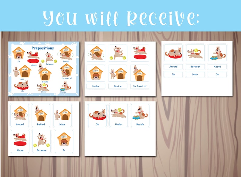 Prepositions Flashcards, English Prepositions Printable Activity ...