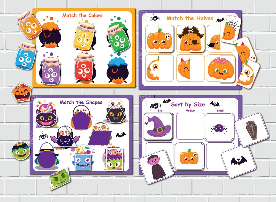 Halloween Busy Book Toddler Learning Binder Autumn Printable - Etsy