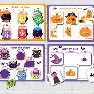 Halloween Busy Book, Toddler Learning Binder, Autumn Printable ...