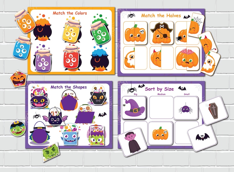 Halloween Busy Book, Toddler Learning Binder, Autumn Printable ...