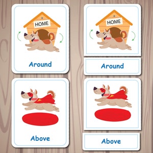 Prepositions Flashcards, English Prepositions Printable Activity ...