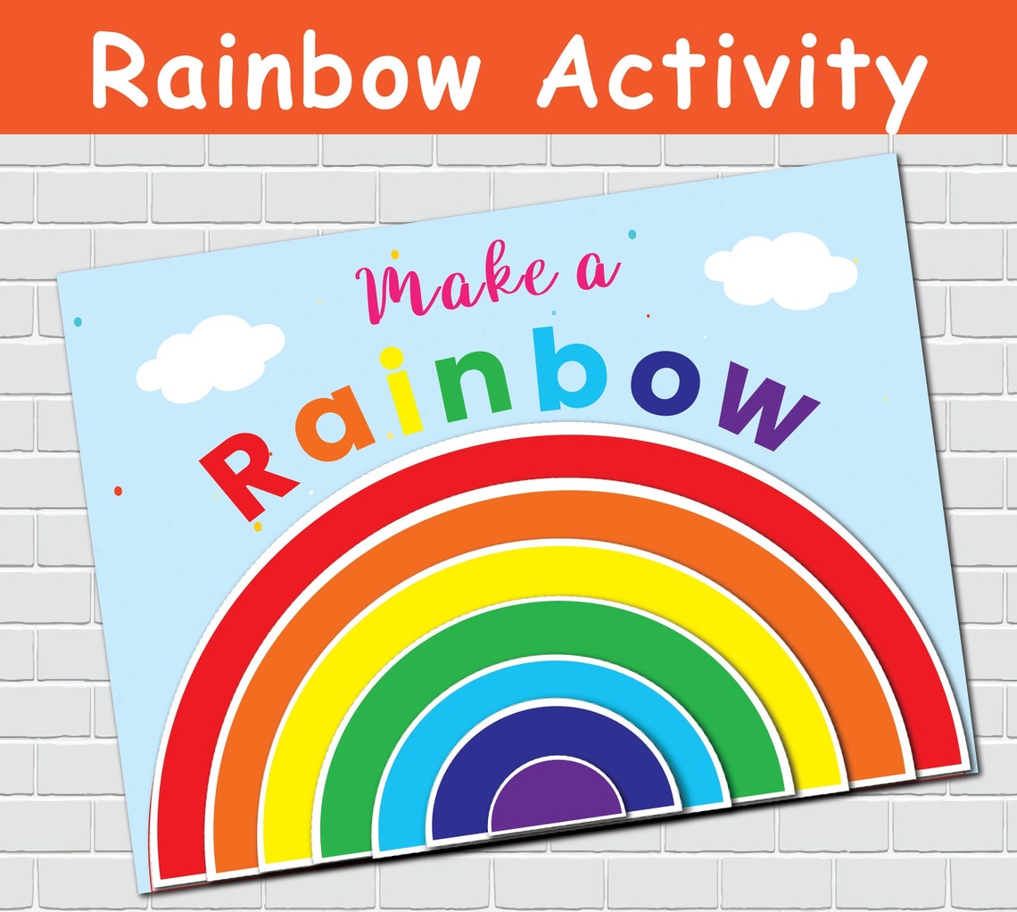 Rainbow Printable Activity for Toddlers and Preschool Busy - Etsy