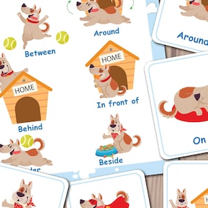 Prepositions Flashcards, English Prepositions Printable Activity ...