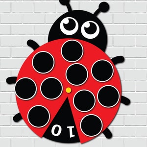 Count and Match Ladybug Printable Activity for Toddlers Preschool ...
