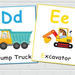 Alphabet Flashcards, Transportation Theme, ABC Printable Flash Cards ...