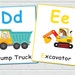 Alphabet Flashcards Transportation Theme ABC Printable Flash - Etsy