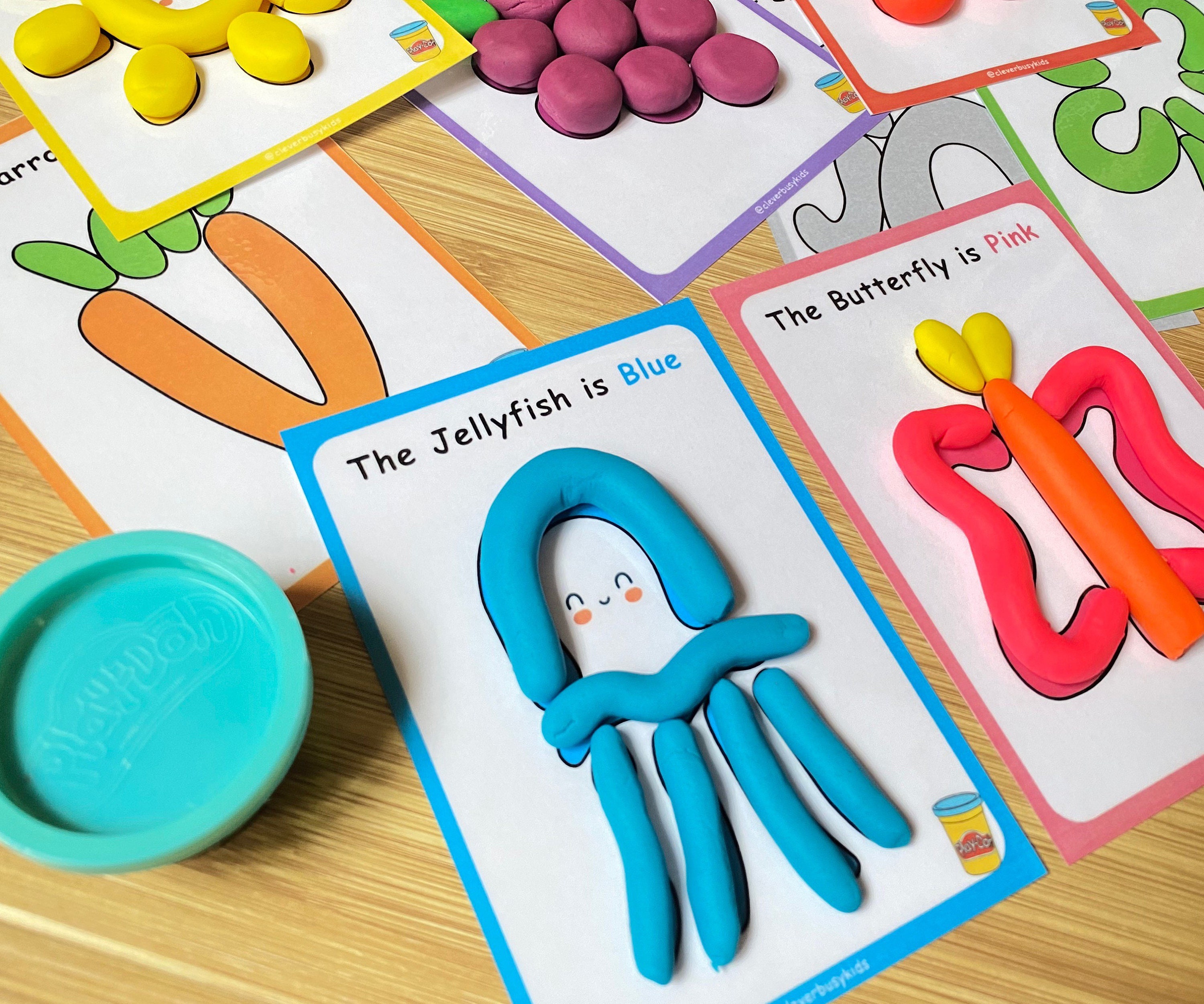 Colors Play Doh Mats Kids Printable Play Dough Montessori - Etsy