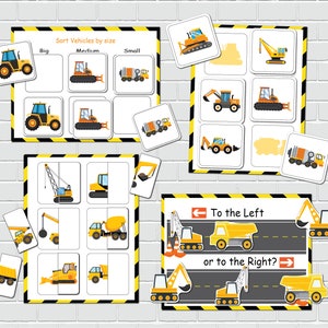 Busy Book Bundle, Construction Theme, Toddler Learning Binder ...