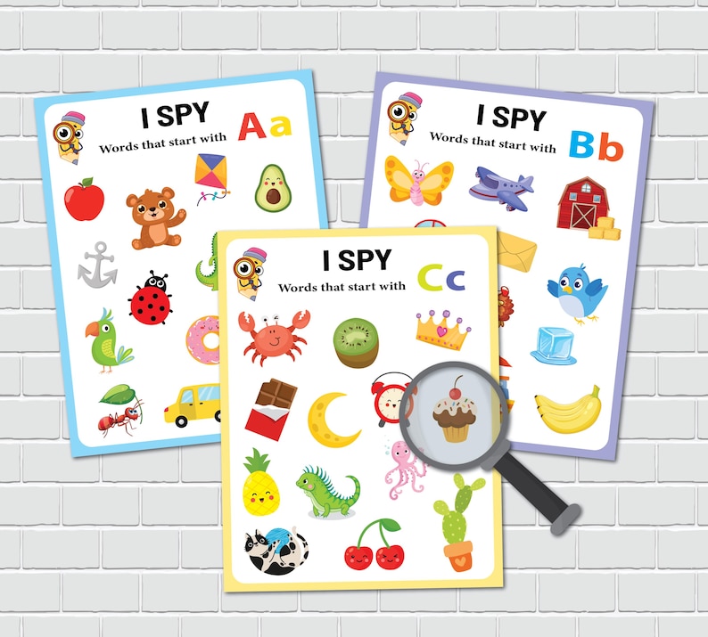 ABC I Spy Printable Activity for Kids, Alphabet Look and Find Game ...