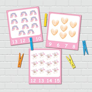 Unicorns Clip and Count, Counting Activity, Preschool Learning ...