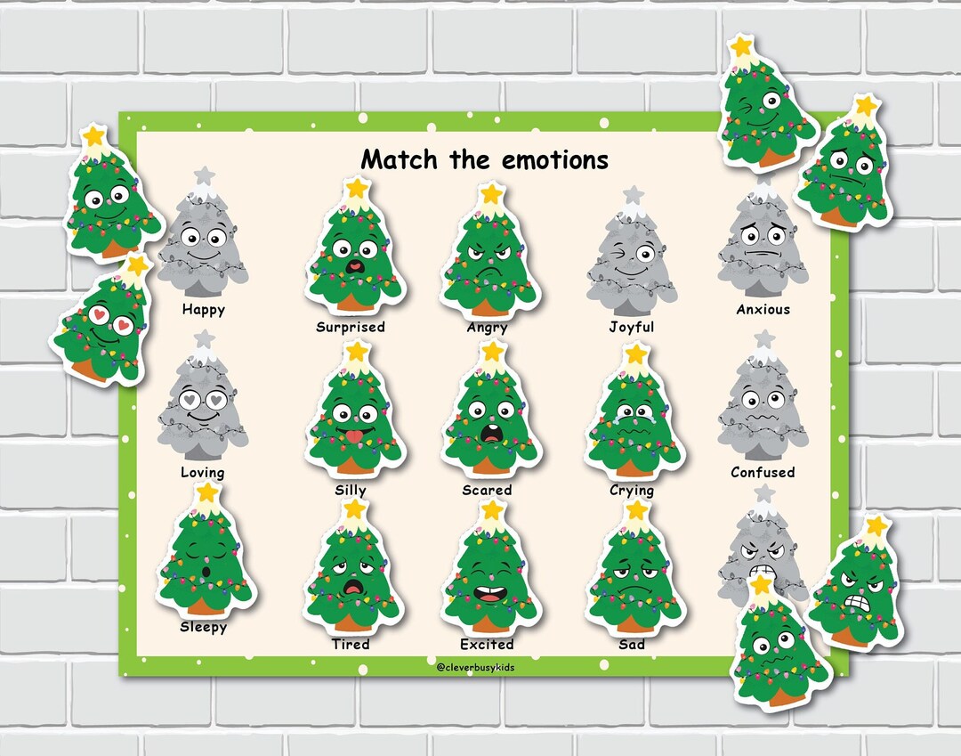 Christmas Tree Emotions Activity for Kids, Preschool Printables ...