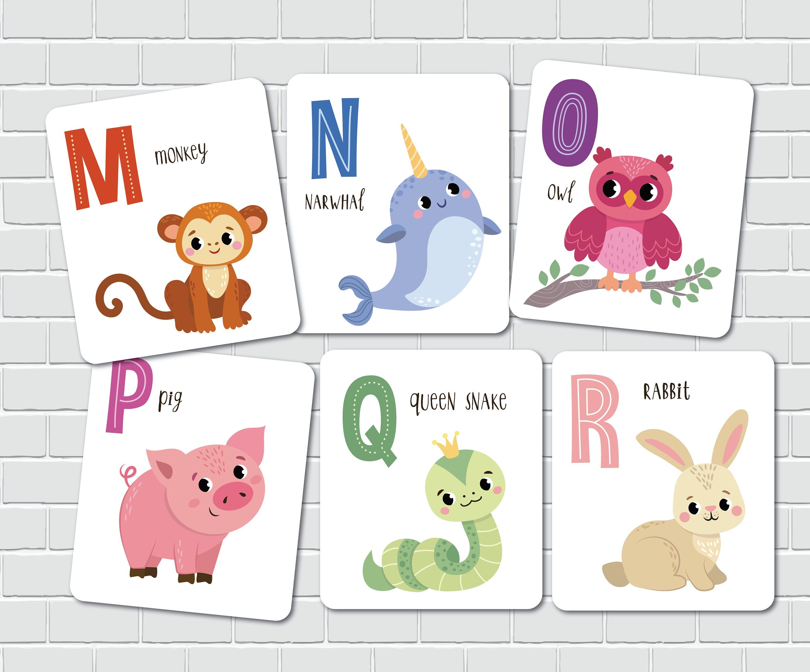Alphabet Flashcards for Toddlers, ABC Printable Flash Cards, ABC ...
