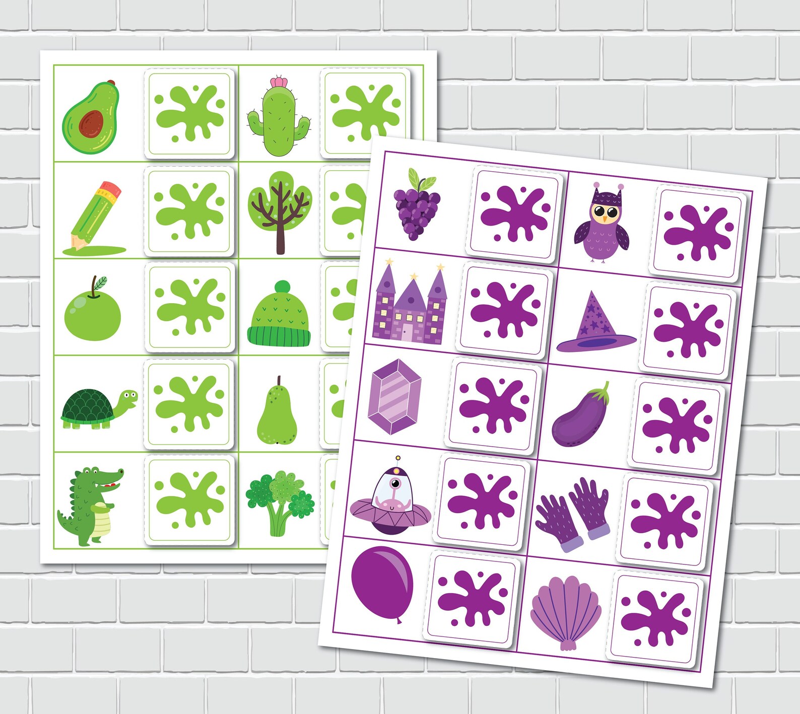 Errorless Colors Matching Games and Activities for Kids, File Folder ...