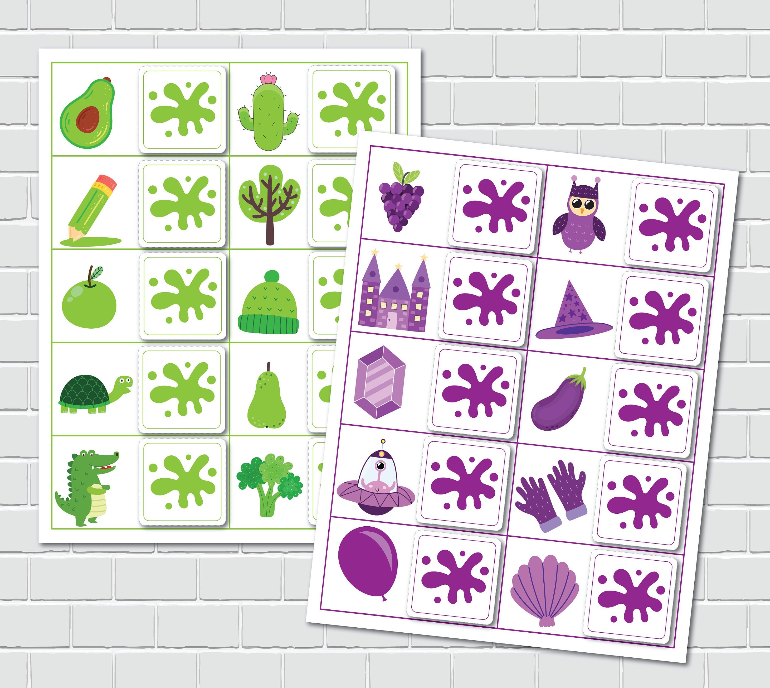 Errorless Colors Matching Games and Activities for Kids, File Folder ...