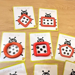 Ladybug Shapes Play Dough Mats, Summer Play Doh Activity, Preschool ...