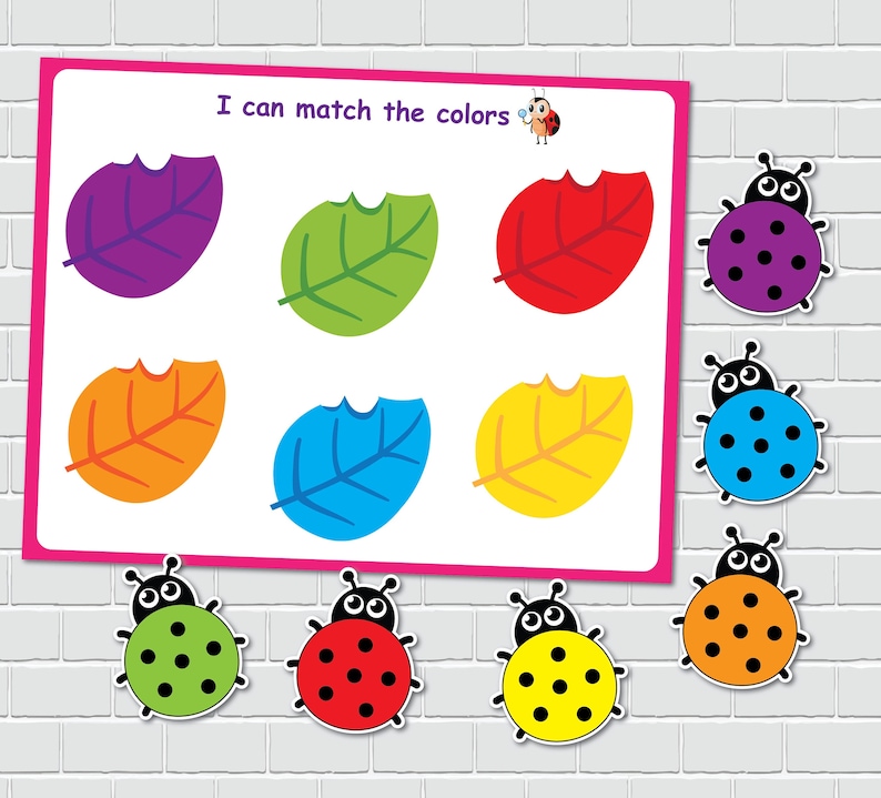 Ladybug Color Matching Activity, Toddler Printable, Montessori ...