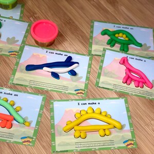 Dinosaurs Play Dough Mats, Printable Play Doh, Preschool Activities ...