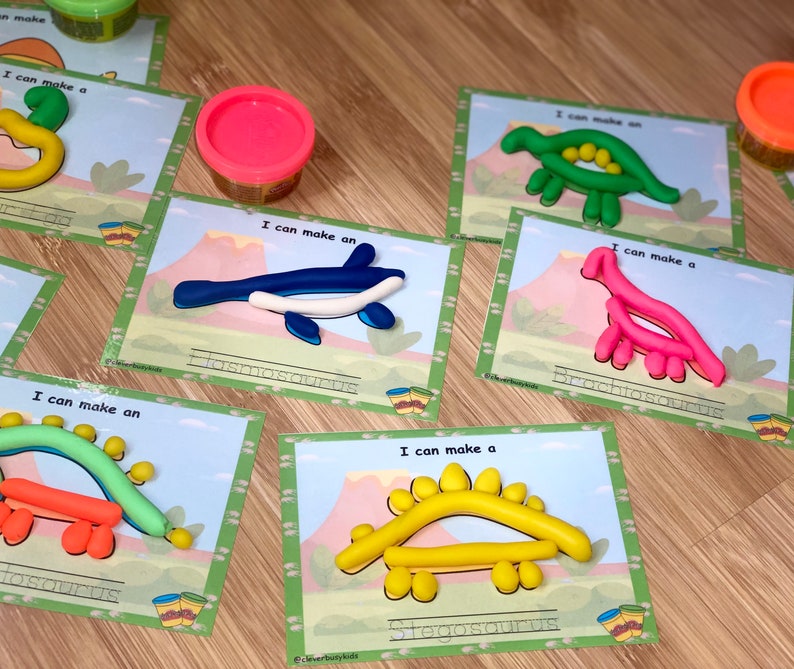 Dinosaurs Play Dough Mats, Printable Play Doh, Preschool Activities ...