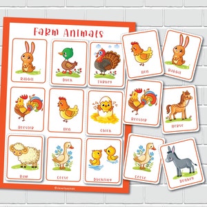 Farm Animals Busy Book Pages, Toddler Quiet Time Activity, Preschool ...