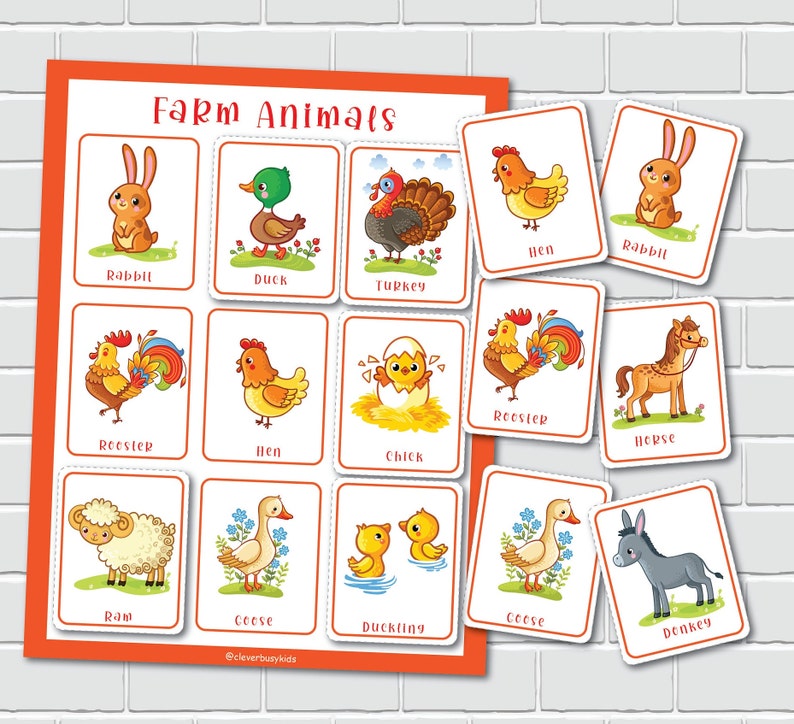 Farm Animals Busy Book Pages Toddler Quiet Time Activity - Etsy