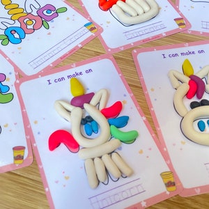 Unicorn Play Doh Mats, Printable Play Dough, Toddler Activities ...