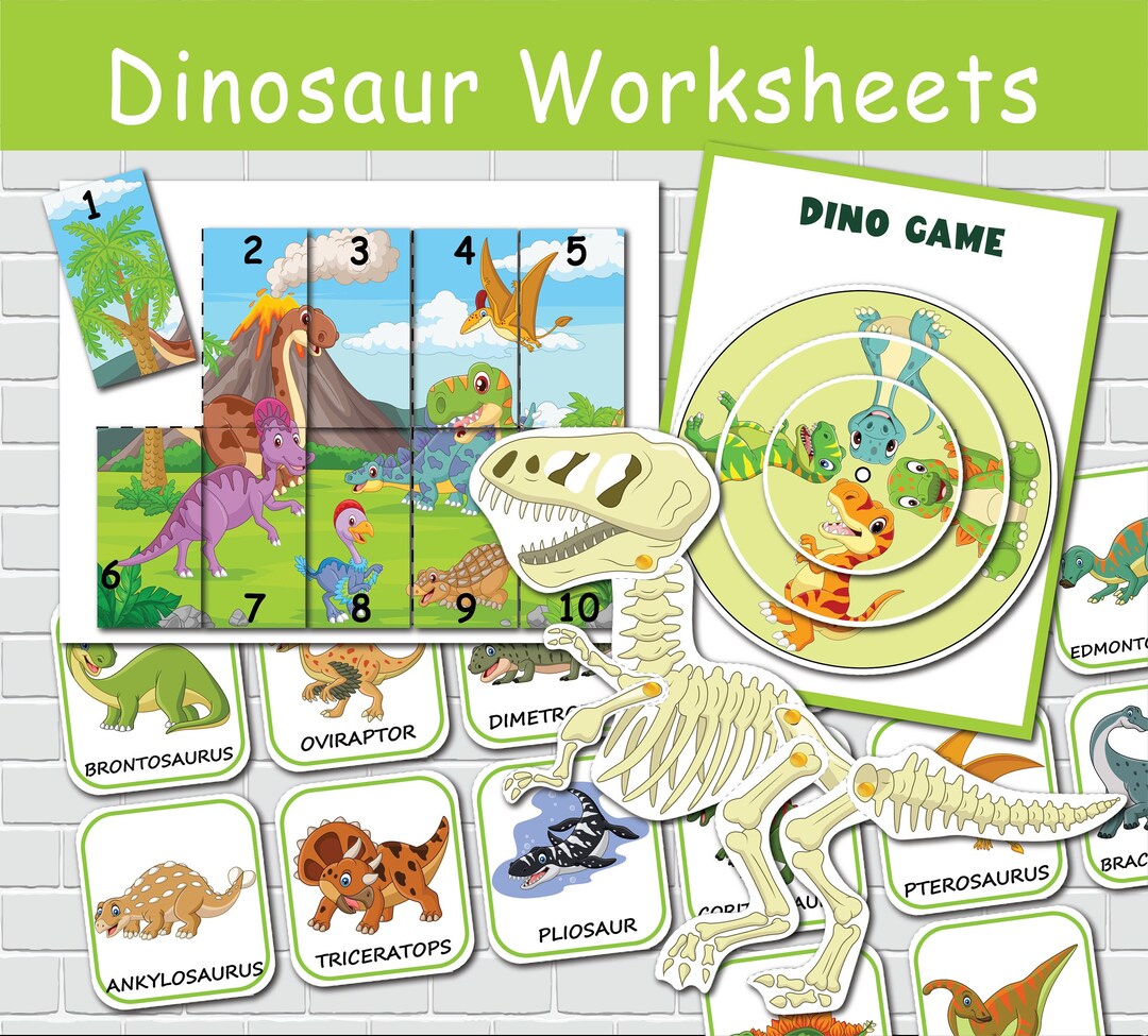 Dinosaur Busy Book Pages for Toddler. Kindergarten Learning Binder ...