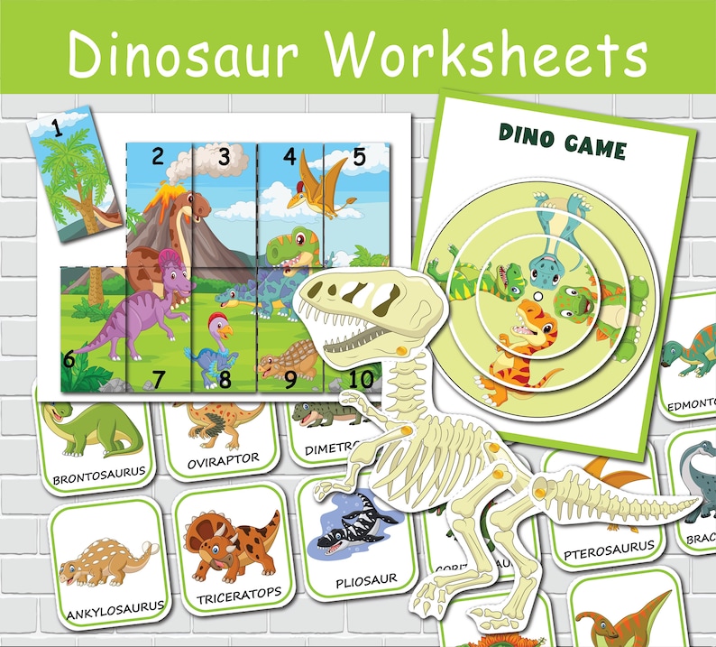 Dinosaur Busy Book Pages for Toddler. Kindergarten Learning | Etsy