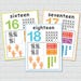 Number Sense Posters 1-20. Preschool Math Activities, Number ...