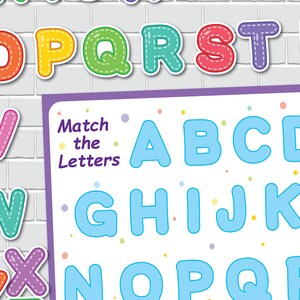 Alphabet Matching Activity, Busy Book Page, Learning Binder, Homeschool ...