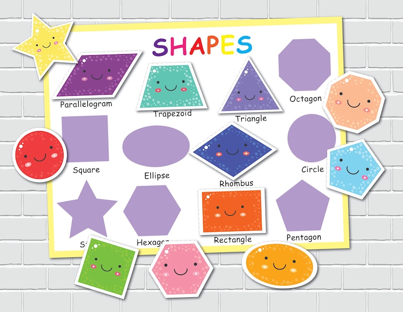 Shapes Matching Actvity. Toddlers Sort and Match Game. Preschool ...