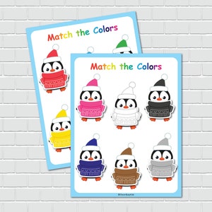 Penguin Color Matching Activity, Toddler Printable, Montessori ...