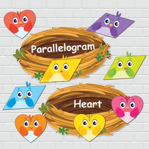 Birds Shapes Sorting Activity, 2D Shapes Center, Summer Busy Book Page ...