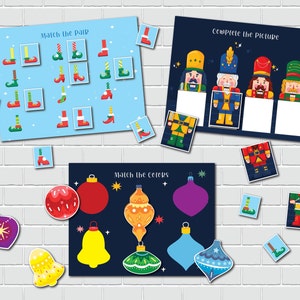 Christmas Busy Book. Preschool Learning Binder. Toddler Quiet Book ...