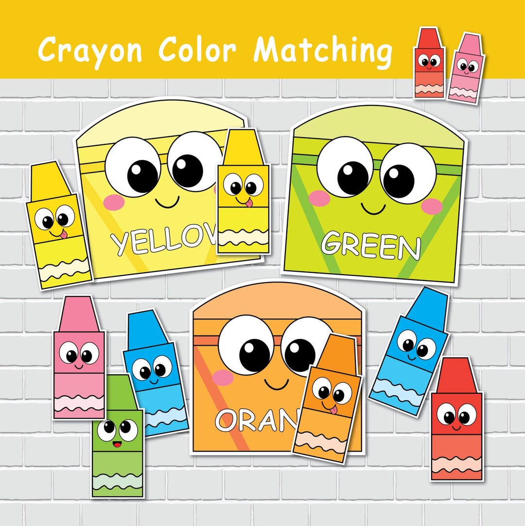 Crayon Color Matching Activity for Kids, Toddler Color Printables ...