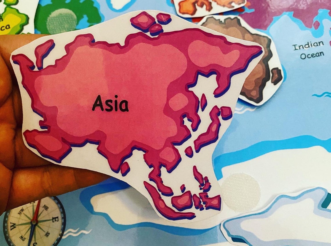 Continents Busy Book Activity for Kids Learning Binder Pre-k - Etsy