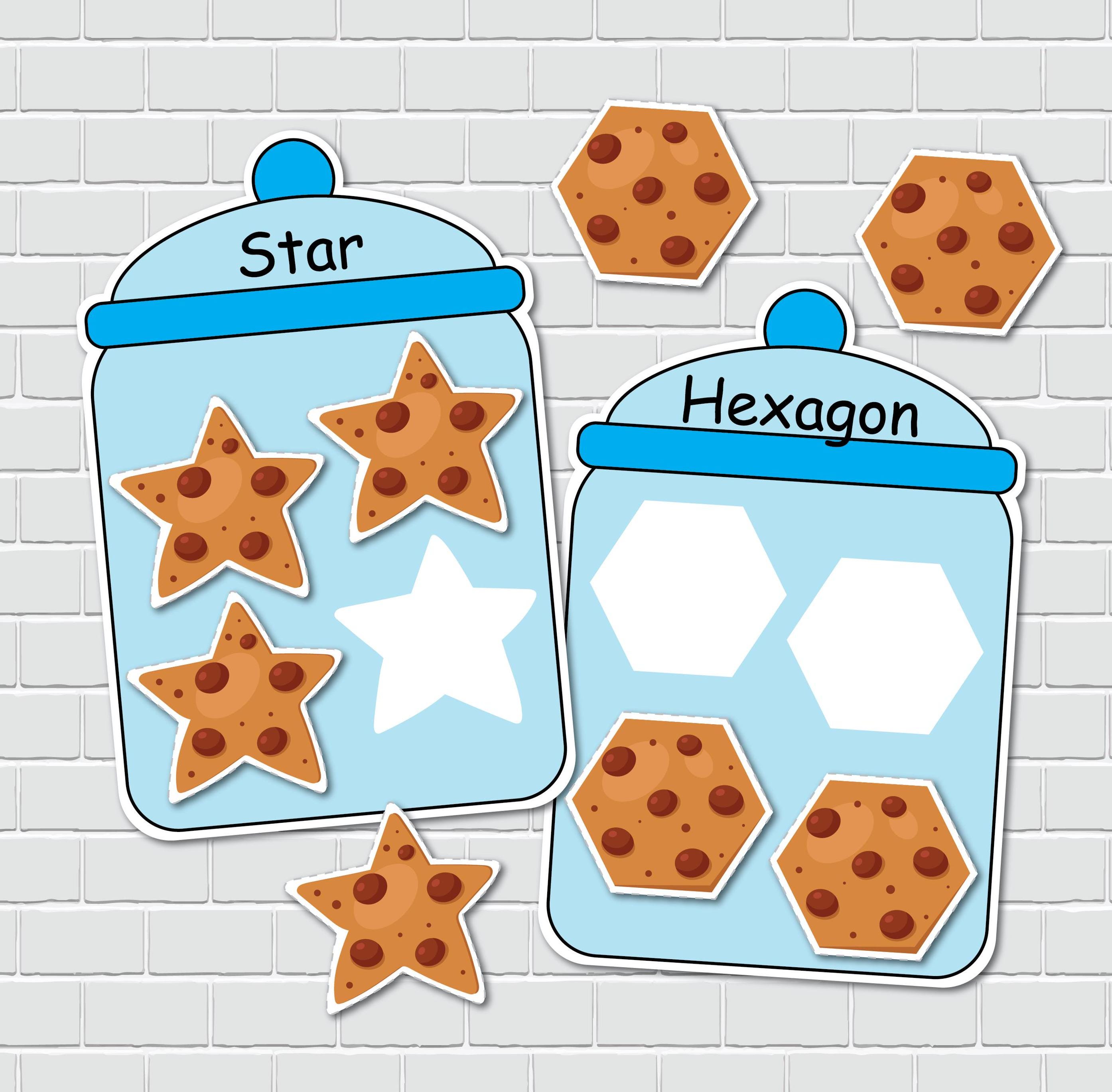 Cookie Jar Shapes Matching Game, Preschool Learning (digital Download ...